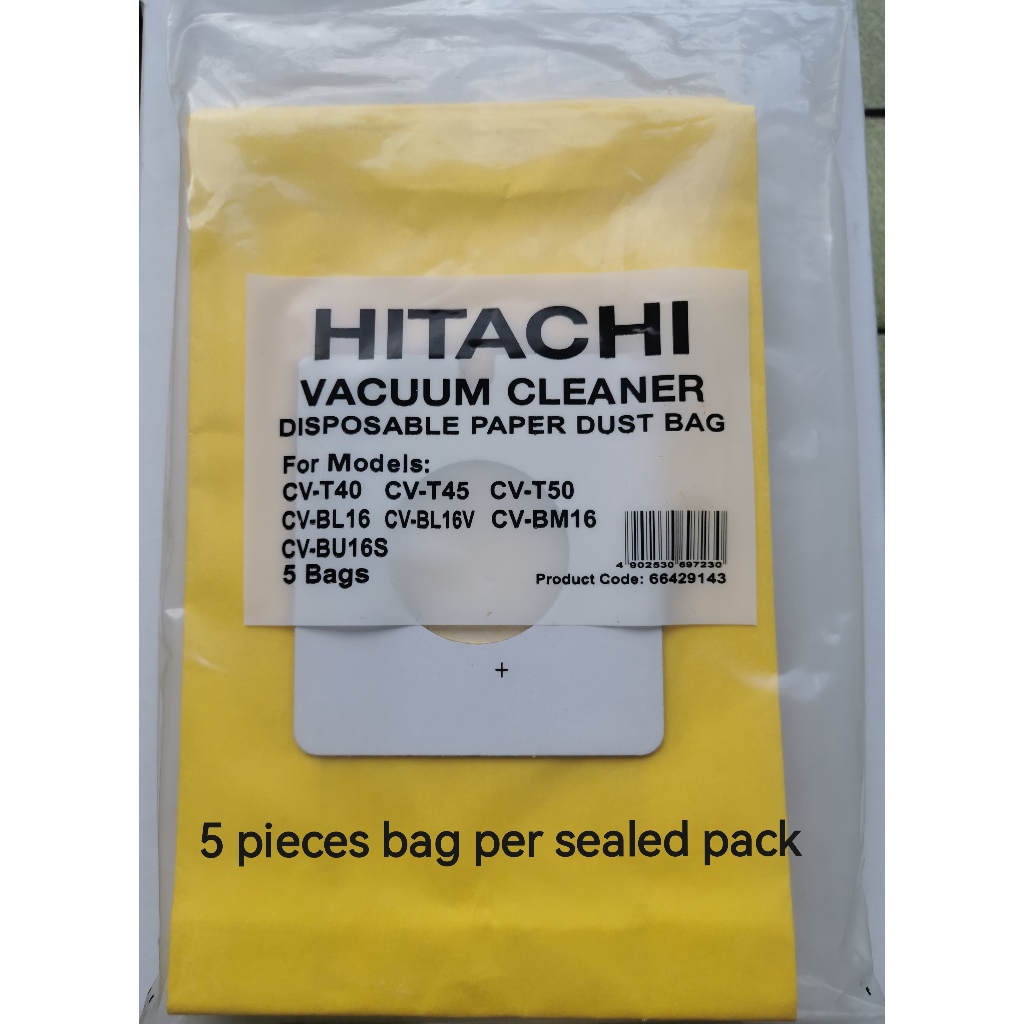 Hitachi Vacuum Cleaner Original Factory Replacement Bags Thicker Paper ...
