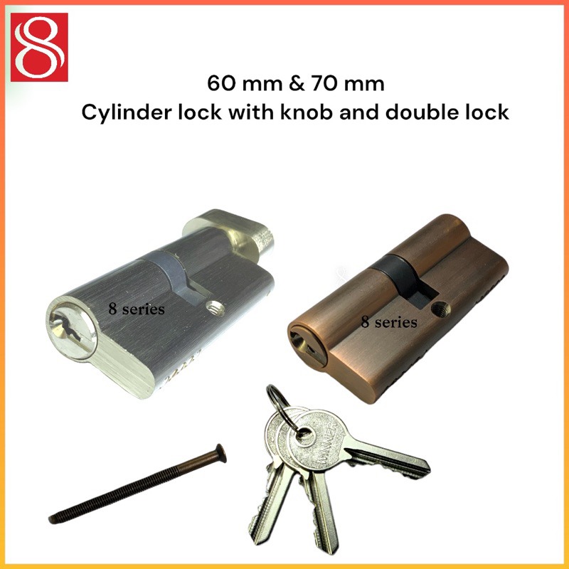 Key Cylinder / Door Cylinder / Lock Cylinder , 2 side key & 1 side key ...
