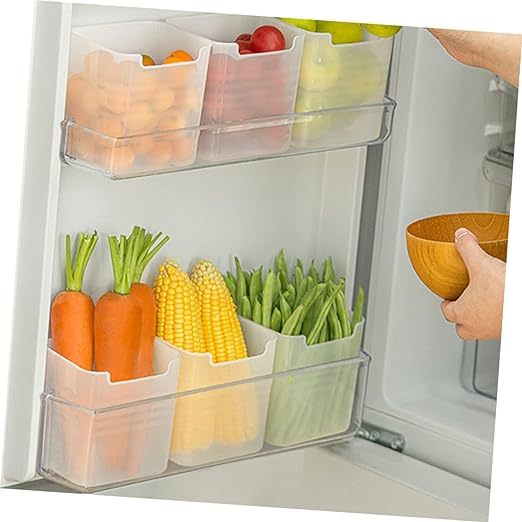 [SG stock] Refrigerator Organizer Box, Fridge Side Door Storage ...