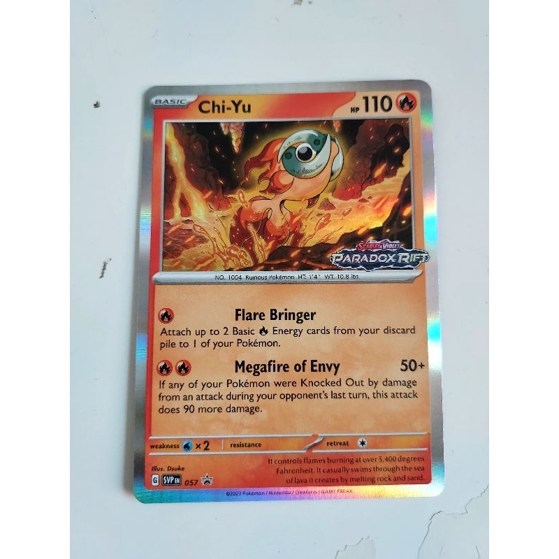 Pokemon svp057 pre release promo chi yu card | Shopee Singapore
