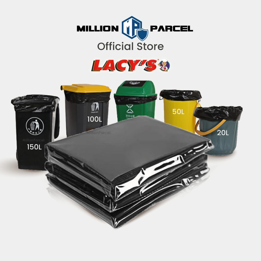 LACY'S Heavy Duty Garbage Bag | Big Rubbish Bag | Trash Bag | Garbage ...