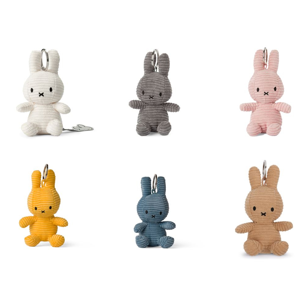 Miffy Keychain ECO Corduroy Various Colours 10cm 100% Recycled Plush ...