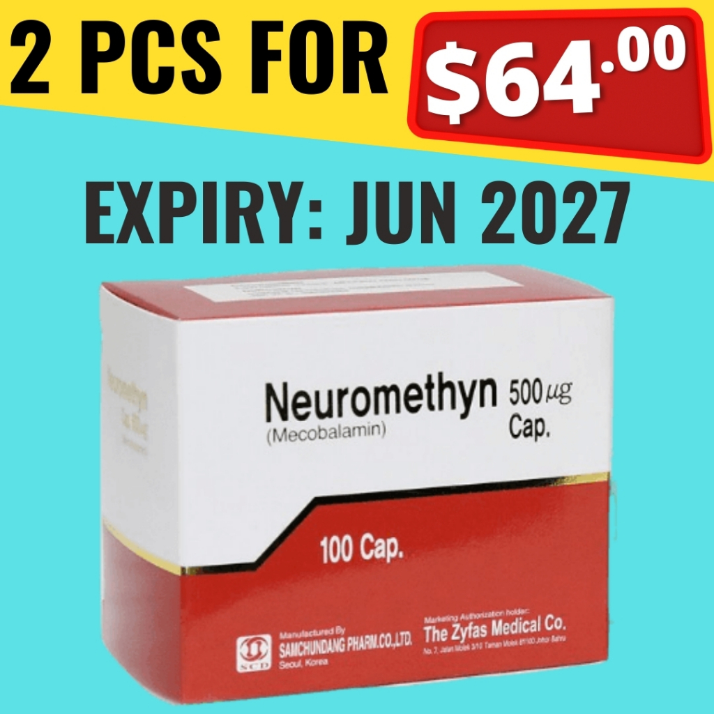 Neuromethyn Cap 500mcg Mecobalamin Vitamin B12 Nerve Neurobion | Shopee ...