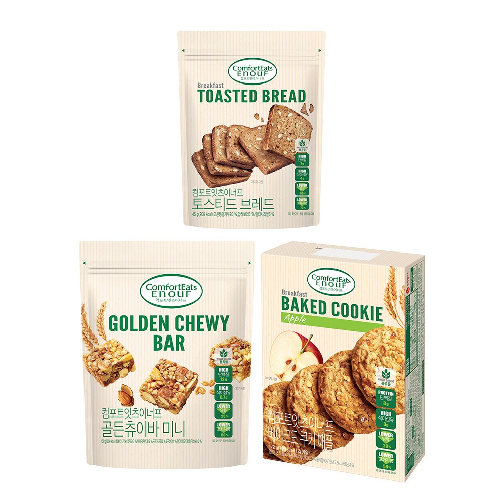 Lotte Wellfood Comport eats Enouf Toasted Bread 45g x 1 pack+Golden ...