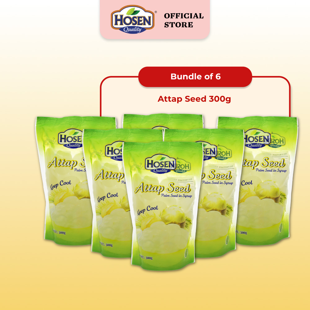[Bundle of 6] Hosen Attap Seed 300g (Palm Seed in Syrup) | Shopee Singapore