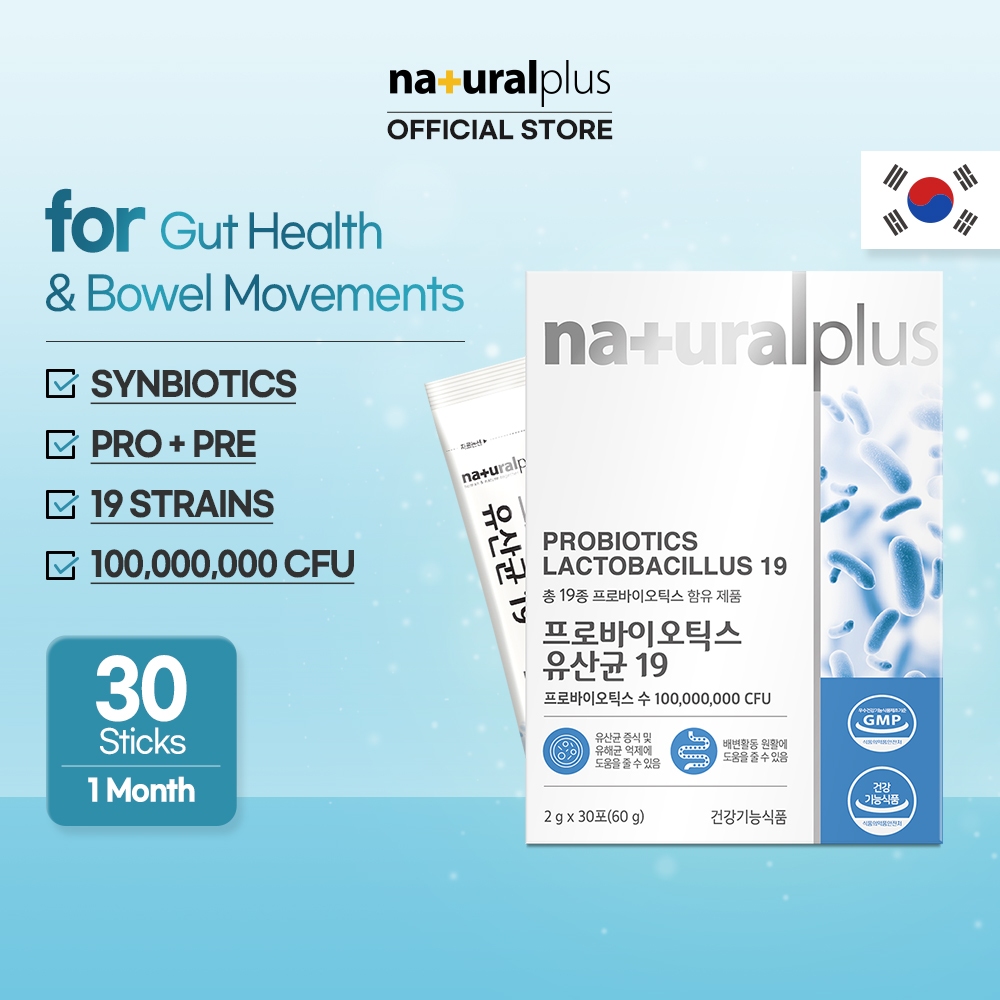 NATURALPLUS Korea Probiotics Lactobacillus 19 for Digestive, Immune ...