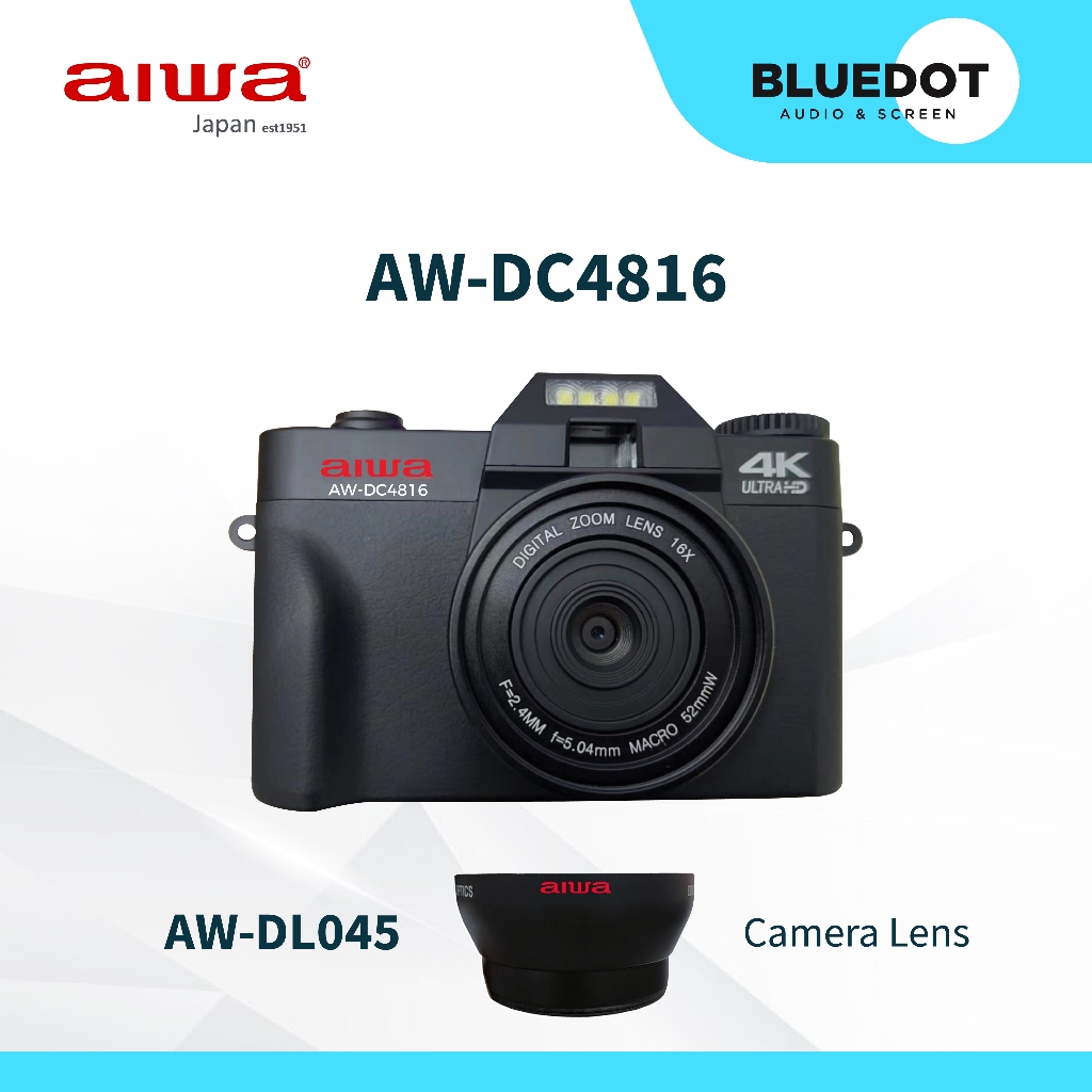 Aiwa Digital Camera | AW-DC4816 FOC AW-DL045 (LEN) | Shopee Singapore