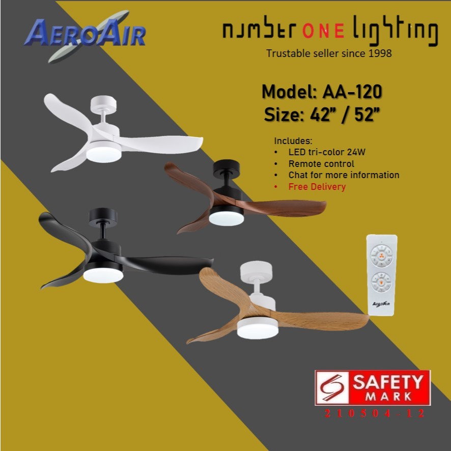 [CLIMATE VOUCHER] Aeroair Fan with light and remote control | Shopee ...