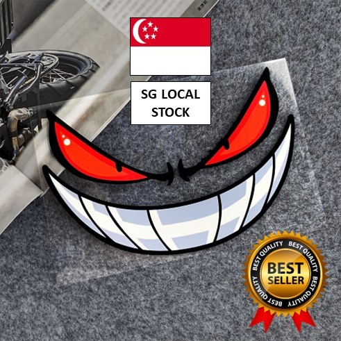 [SG FREE 🚚] JDM Demon Eyes Pokemon Gengar Reflective Car Stickers Decor ...