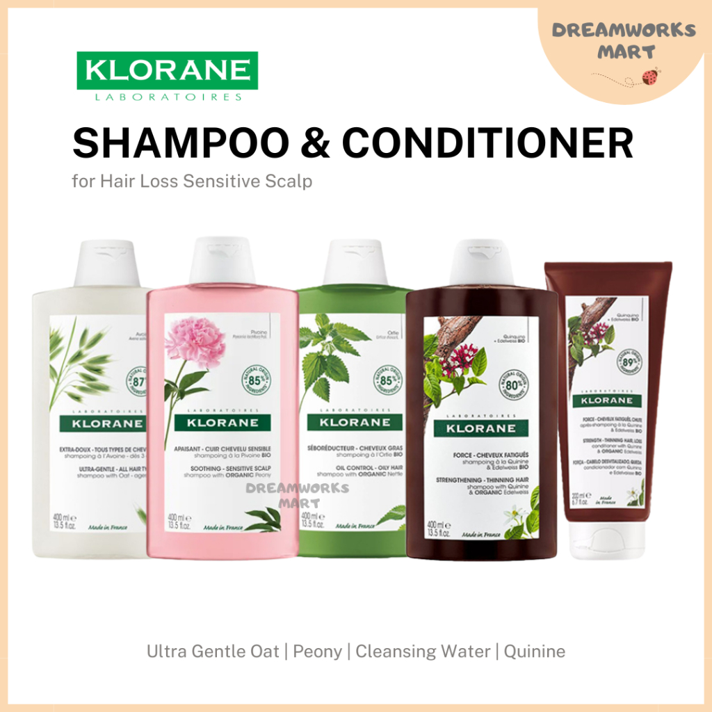Klorane Hair Shampoo & Conditioner Hair Loss Sensitive Scalp Ultra ...