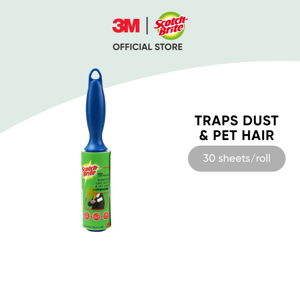 3M™ Scotch-Brite™ General Purpose Mini Lint Roller, 836MRC-30, 30/Pack ...