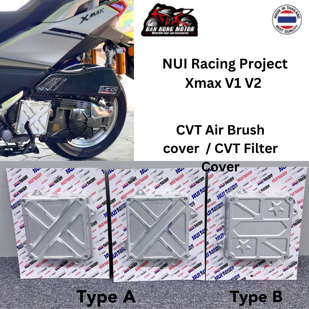 NUI Racing XMAX CVT Filter Cover CNC Xmax V1 V2 CNC Made In Thailand ...