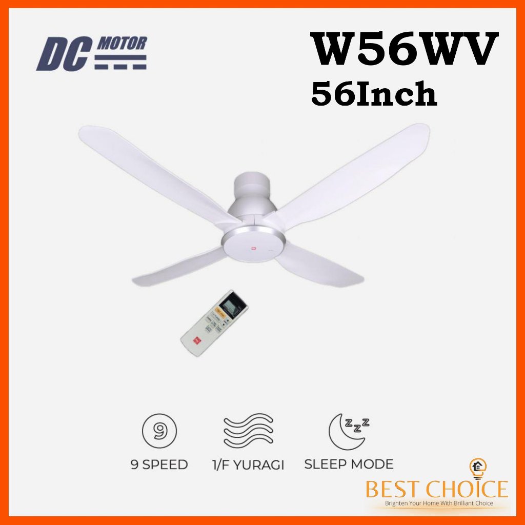 KDK W56WV 56Inch 4Blades DC CEILING FAN WITH REMOTE | Shopee Singapore