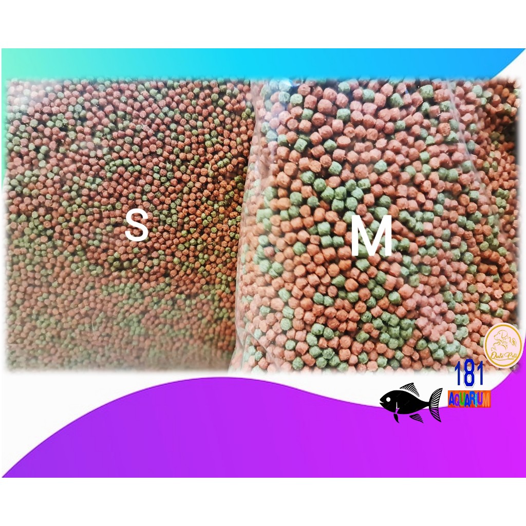 [1 kg] 181aq Floating Fish Food 2-Coloured Pellets (Size S/ M/ L/ XL ...
