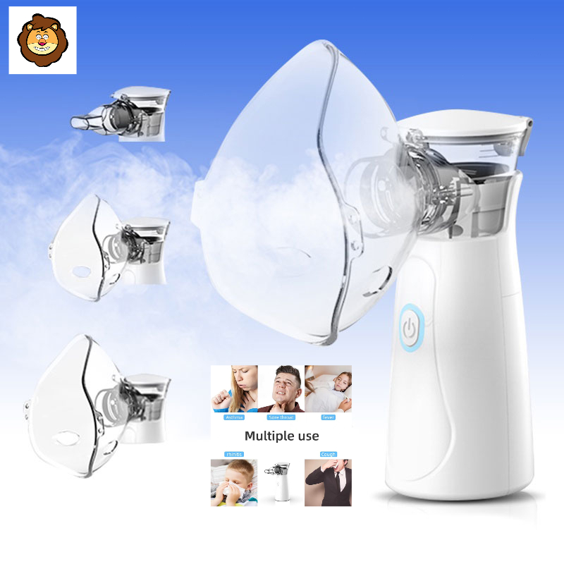 Portable mesh nebulizer, silent, handheld mini inhaler, ultrasonic ...