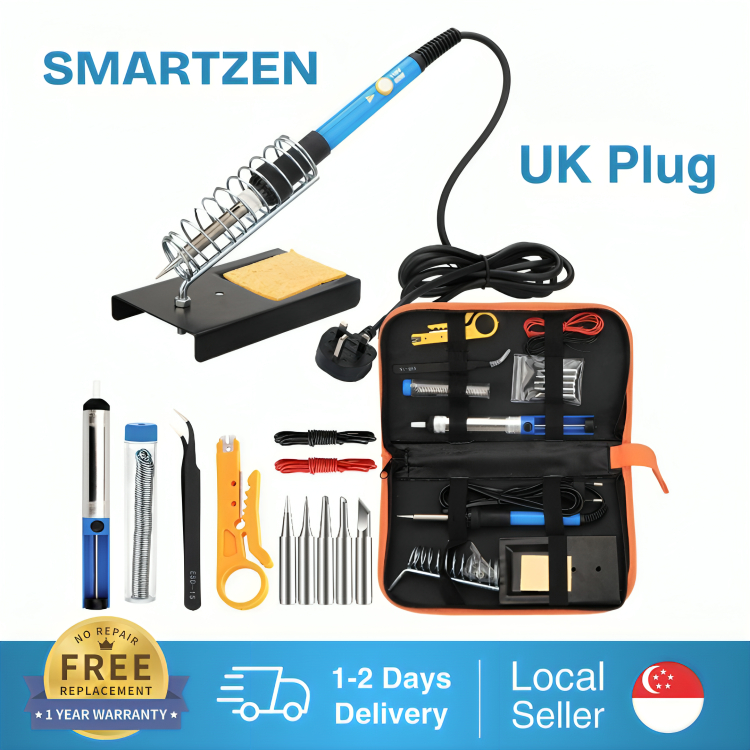 (SG) Soldering Iron Kit Electronics 15 Pcs Set 60W Adjustable ...