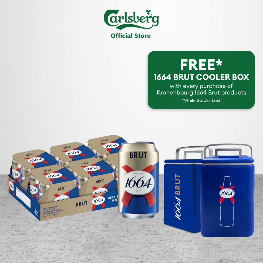Kronenbourg 1664 Brut Beer 320ml Can (Pack of 24) | Shopee Singapore