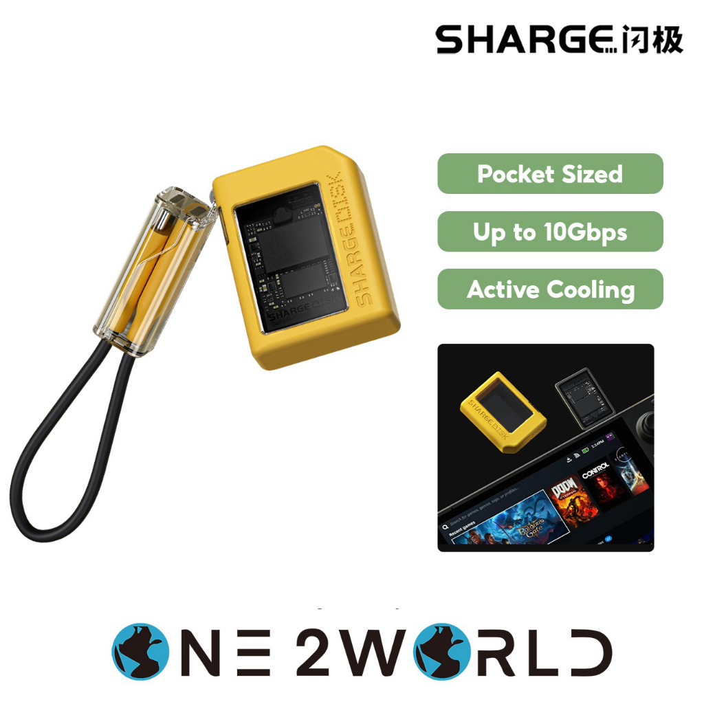 SHARGE Disk M.2 NVMe SSD Enclosure with Active Cooling System, 10Gbps ...