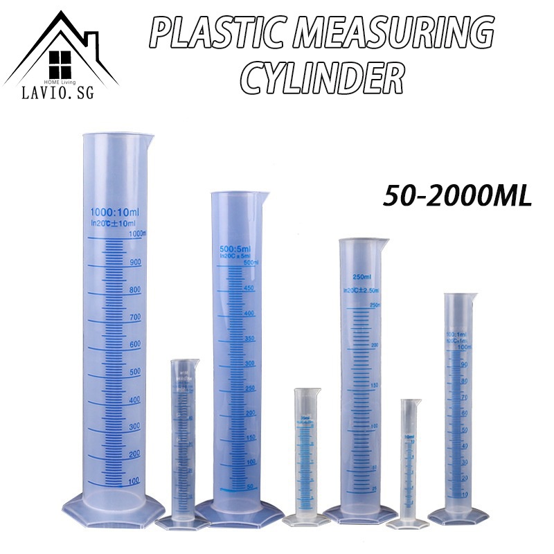 [SG] Household Transparent Plastic Measuring Cylinder Large Capacity ...