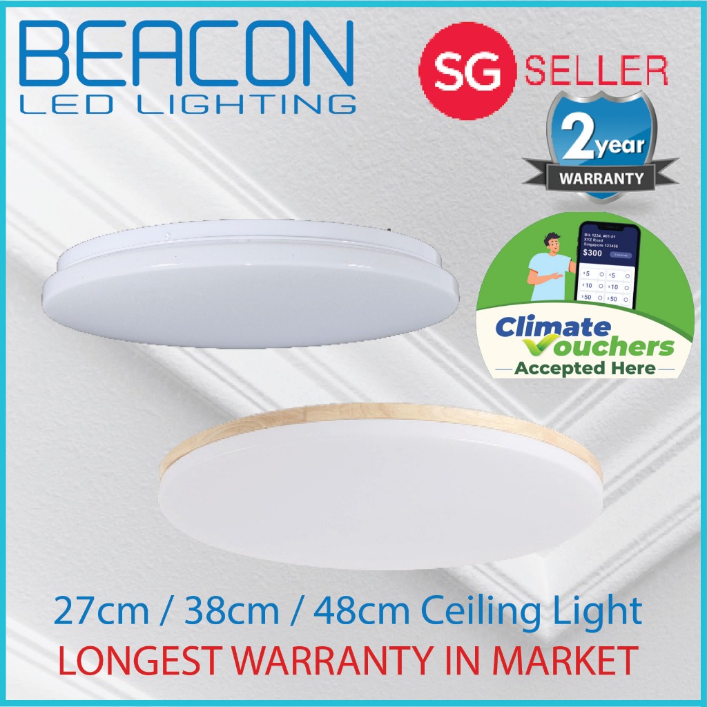 (CLIMATE VOUCHER) BEACON LED Acrylic Ceiling light - 27cm/38cm/48cm ...