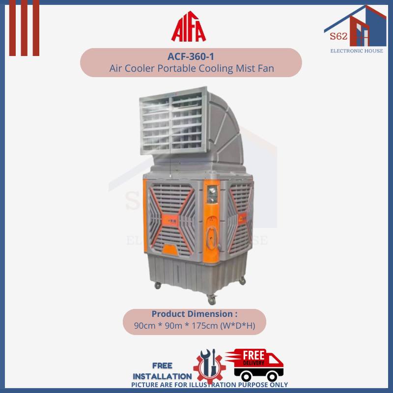 Aifa ACF-360-1 Industrial Evaporative Powerful Air Cooler Portable ...