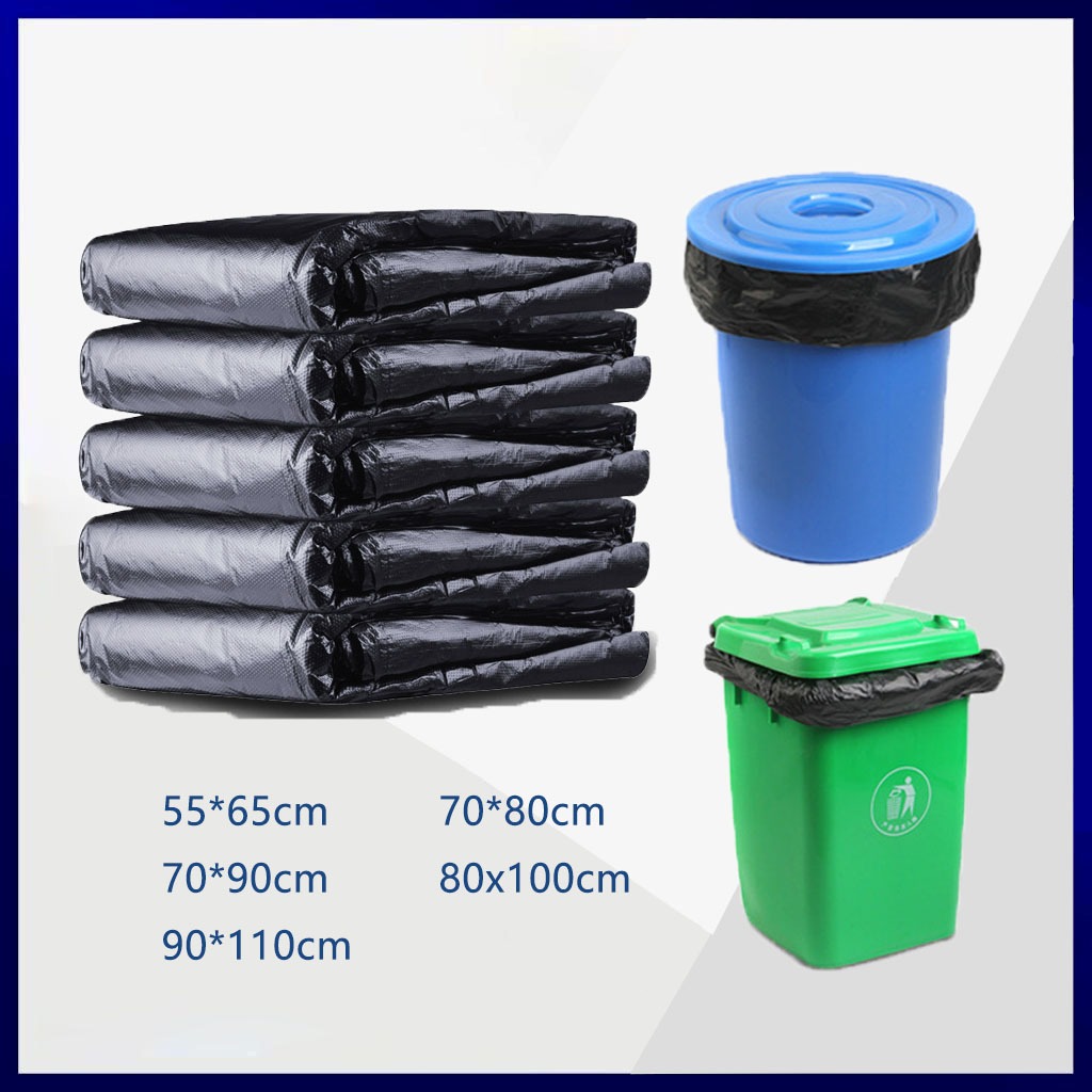 【SG Seller】50pcs/pack Big Rubbish Bag Extra Thick Garbage Bag Waste Bag ...
