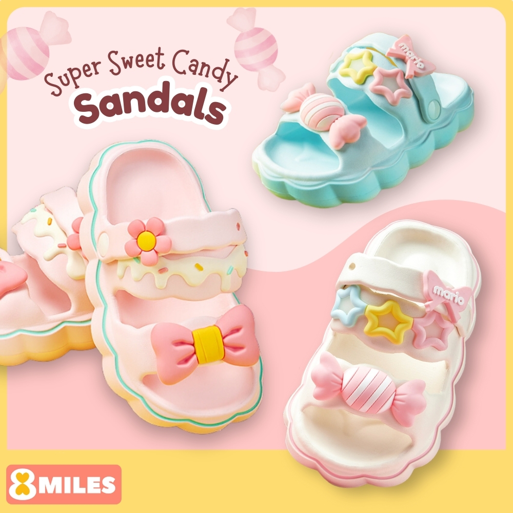 Kid Girl Sandal Slipper Slip-on Cute Ice Cream Candy 4 to 9 years old ...