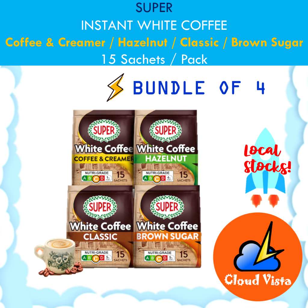 [Bundle of 4] Super Instant White Coffee (15/pack) | Shopee Singapore