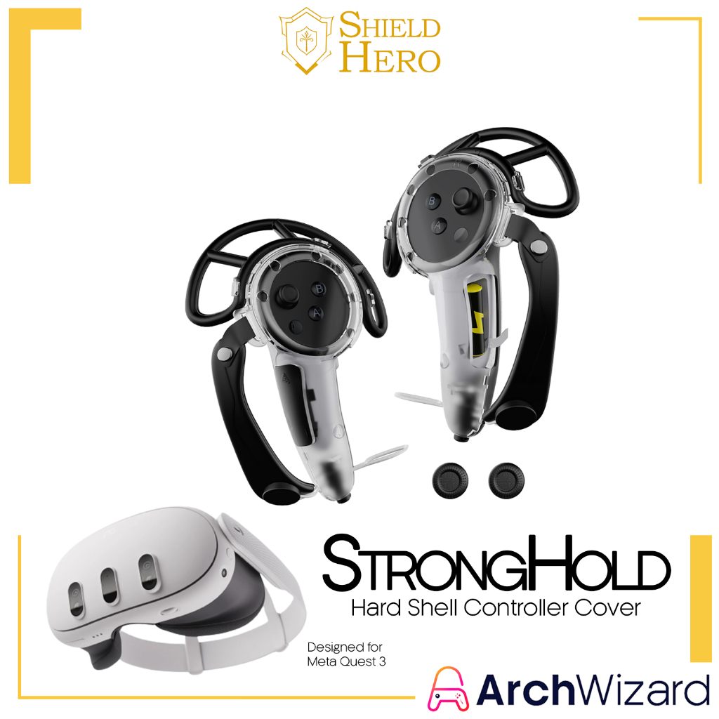 Shield Hero Stronghold Hard Shell Controller Cover Clear for Meta Quest ...