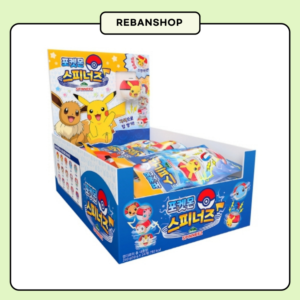 Pokemon Spinners Candy (1 box / 24ea) | Shopee Singapore