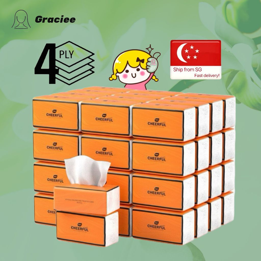 [ SG SELLER] CHEERFUL Facial Tissue | Cheerful Tissue Paper | Tissue ...