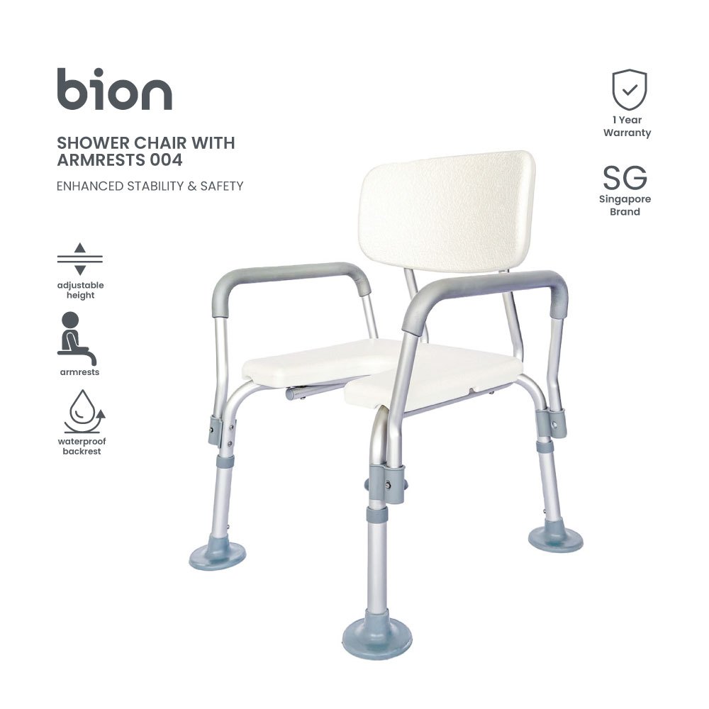 Bion Shower Chair with Armrests 004 (Upgraded Version) | For Bath ...