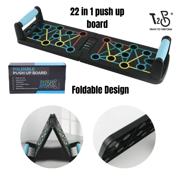 T2P 22 in1 Foldable Push Up Board Multifunctional Portable Fitness ...