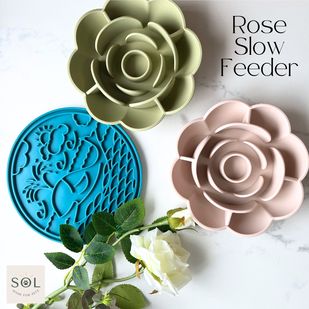 [SG Local Stock] Rose Flower Slow Feeder | Lick Mat | Enrichment for ...