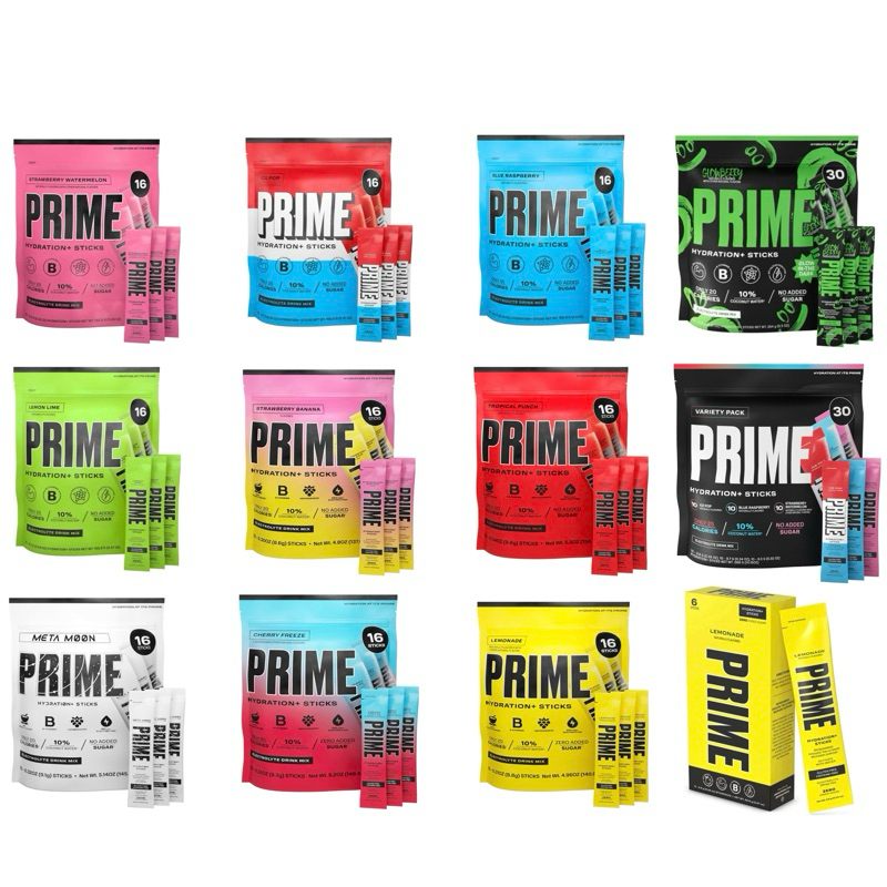 Prime Hydration Stick Energy Drink Powder Sachet Bag Box by KSI and ...