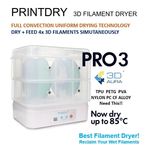 PrintDry DRYER PRO 3 Convection 3D Filament Dryer System Flashforge ...