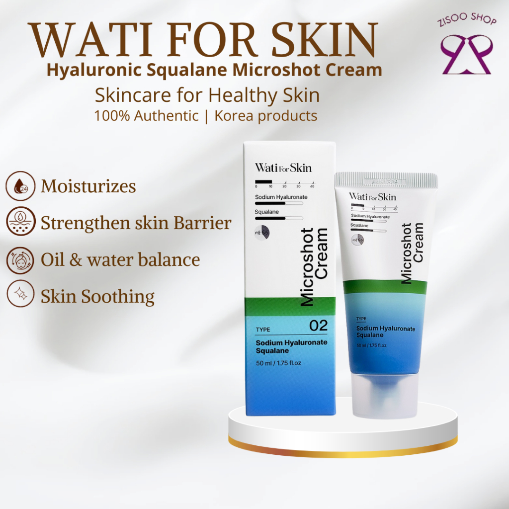 Wati For Skin Hyaluronic Squalane Microshot Face Cream - 50ml | Shopee ...