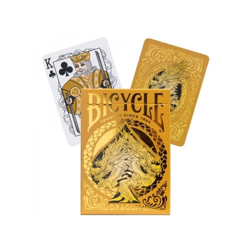 Bicycle Metalluxe / Dragon 2024 Playing Cards - Gold Black Red Poker ...