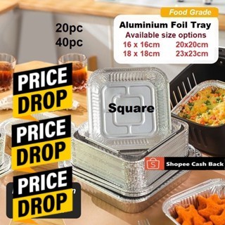 [SG Rdy Stock] Disposable Air Fryer Aluminium Tin Foil Square Tray 20 ...