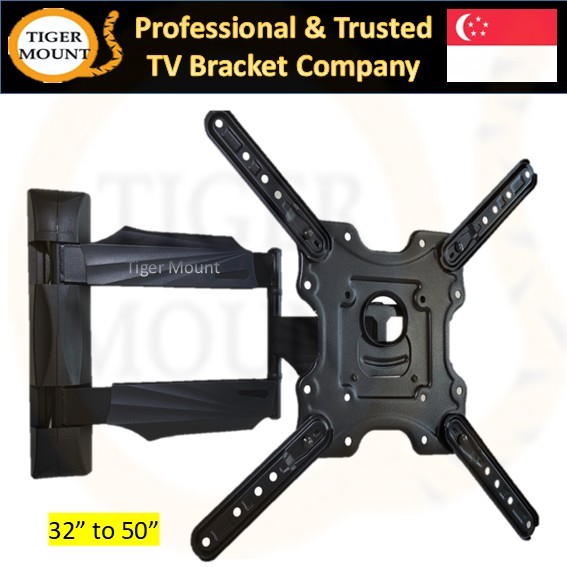 TV Bracket Single Arm Full Motion Wall Mount/Swivel/Flexible/Tilt Up ...