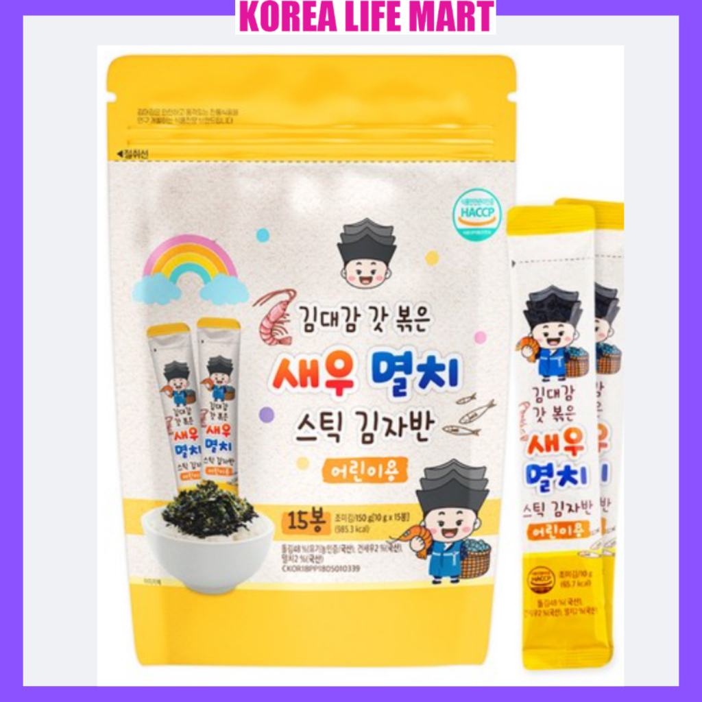 [Kim Daegam] Kids Seaweed Flakes Stick – Shrimp & Anchovy Flavor, 150g ...