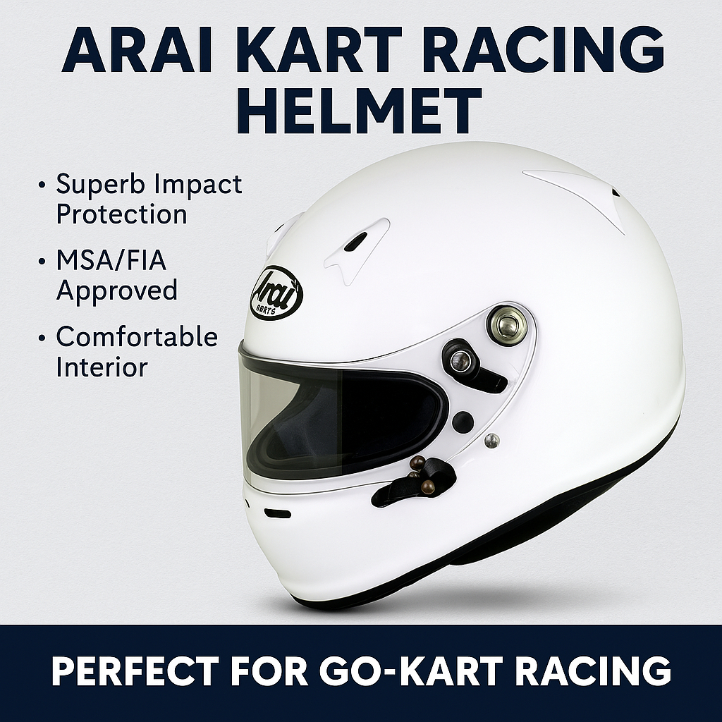 ARAI SK-6 PED Kart Racing Helmet | Full-Face Lightweight Design | FIA Approved | Japan Quality ...