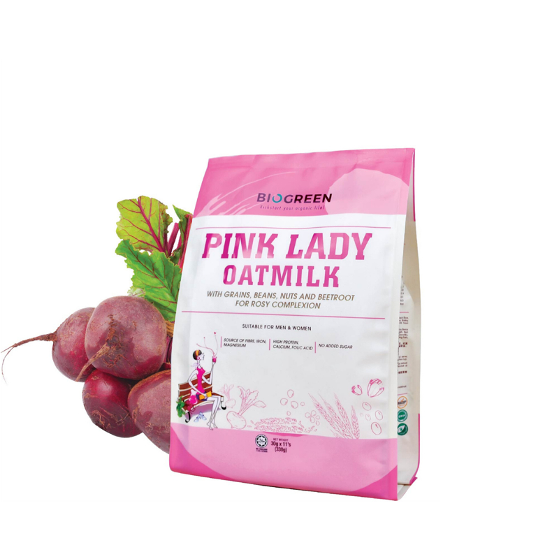 Biogreen Pink Lady Oatmilk Sachet Pack (11's x 30g) | Shopee Singapore
