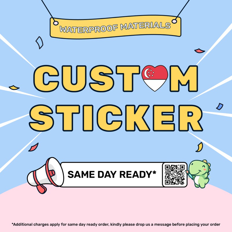 🇸🇬 SG 🇸🇬 CUSTOM STICKER PRINT LABEL PRINTING LOGO PERSONALISED STICKERS ...