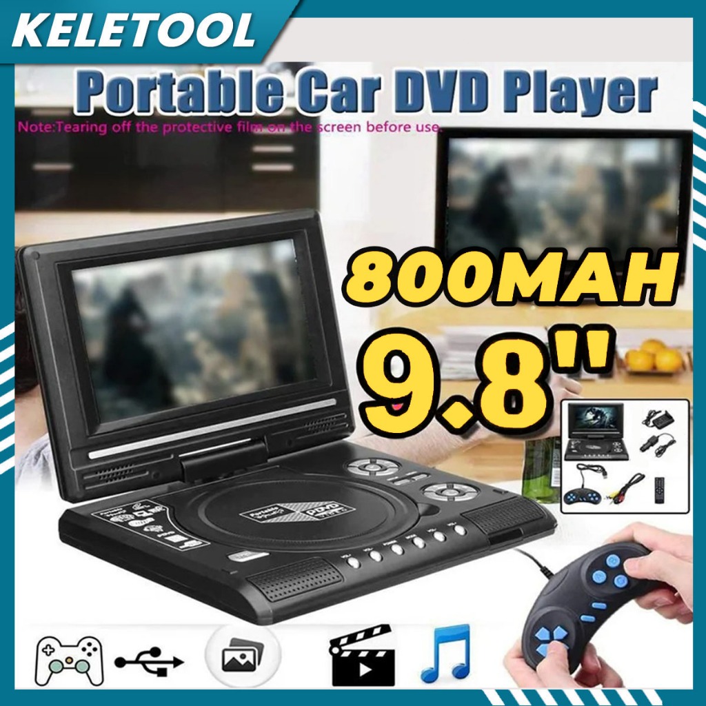9.8inch DVD Player portable with screen Cd Player with speaker vcd/dvd ...