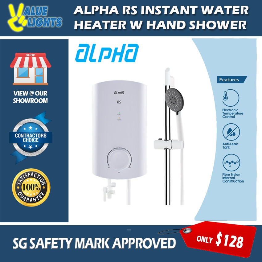 Alpha RS Instant Water Heater / Shower Heater (Non Pump) White | Shopee ...