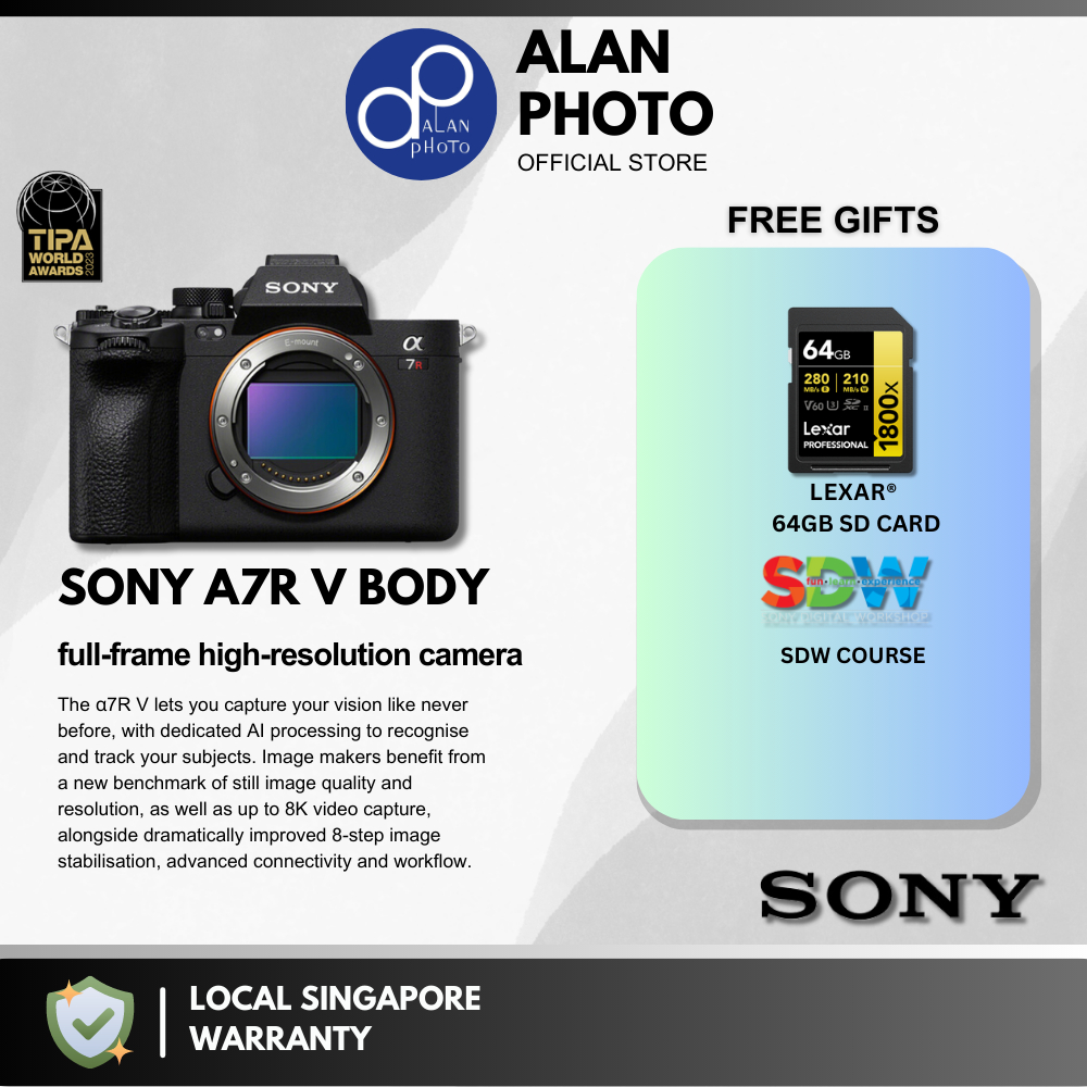 Sony A7R V / A7RV / A7RM5 / A7R Mark 5 Full Frame Mirrorless Camera | Body Only | Sony Singapore ...