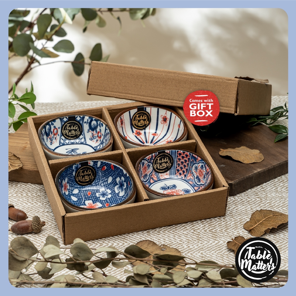 [Set of 4] Table Matters - Bloom Assorted 4 inch Saucer Gift Box Set ...