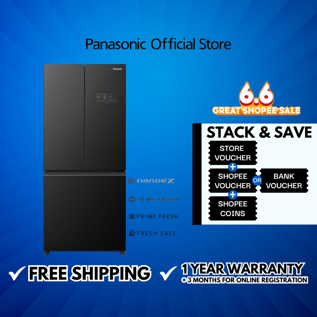 Panasonic Prime+ Edition 497L 3 Door Refrigerator with PrimeFresh ...