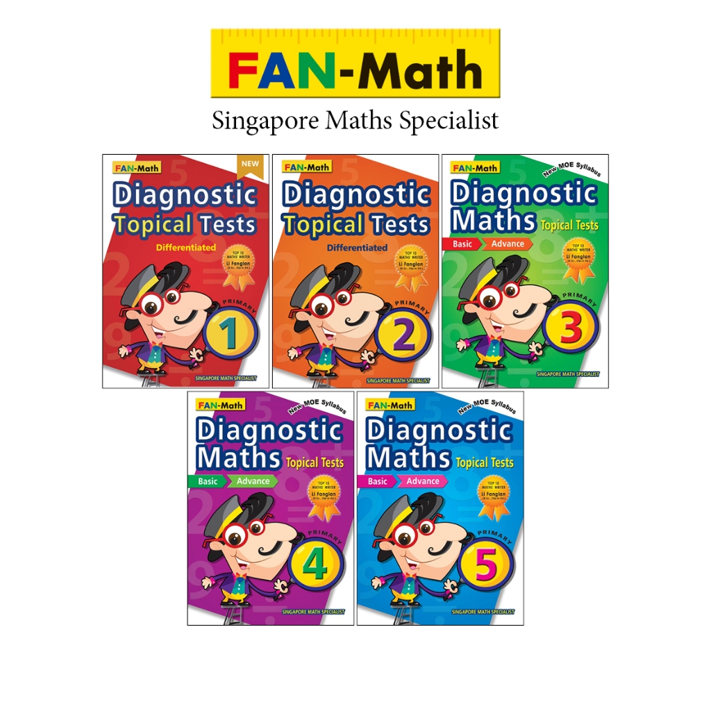 Diagnostic Maths Topical Tests Primary 1/2/3/4/5 Assessment Book by FAN ...